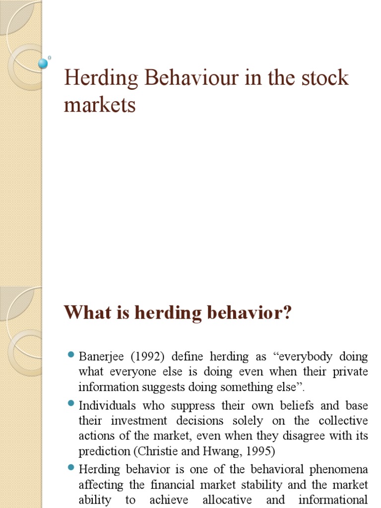 Herding Behaviour | PDF | Stocks | Investor