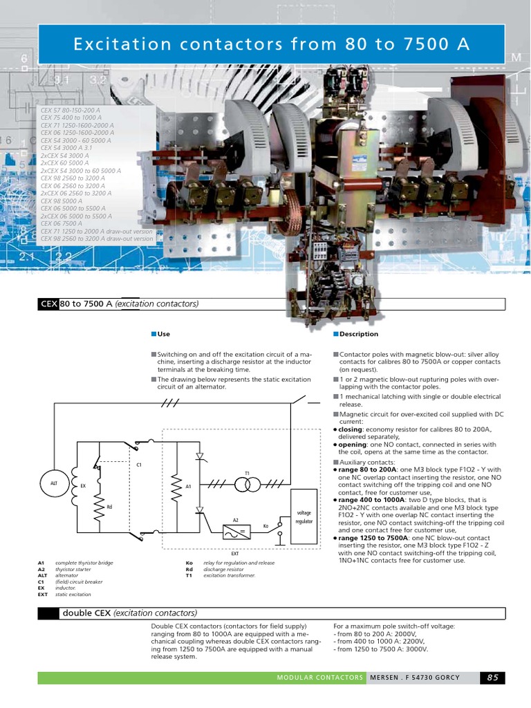 Excitation Contactors From 80 To 7500 A v06r | PDF | Inductor ...
