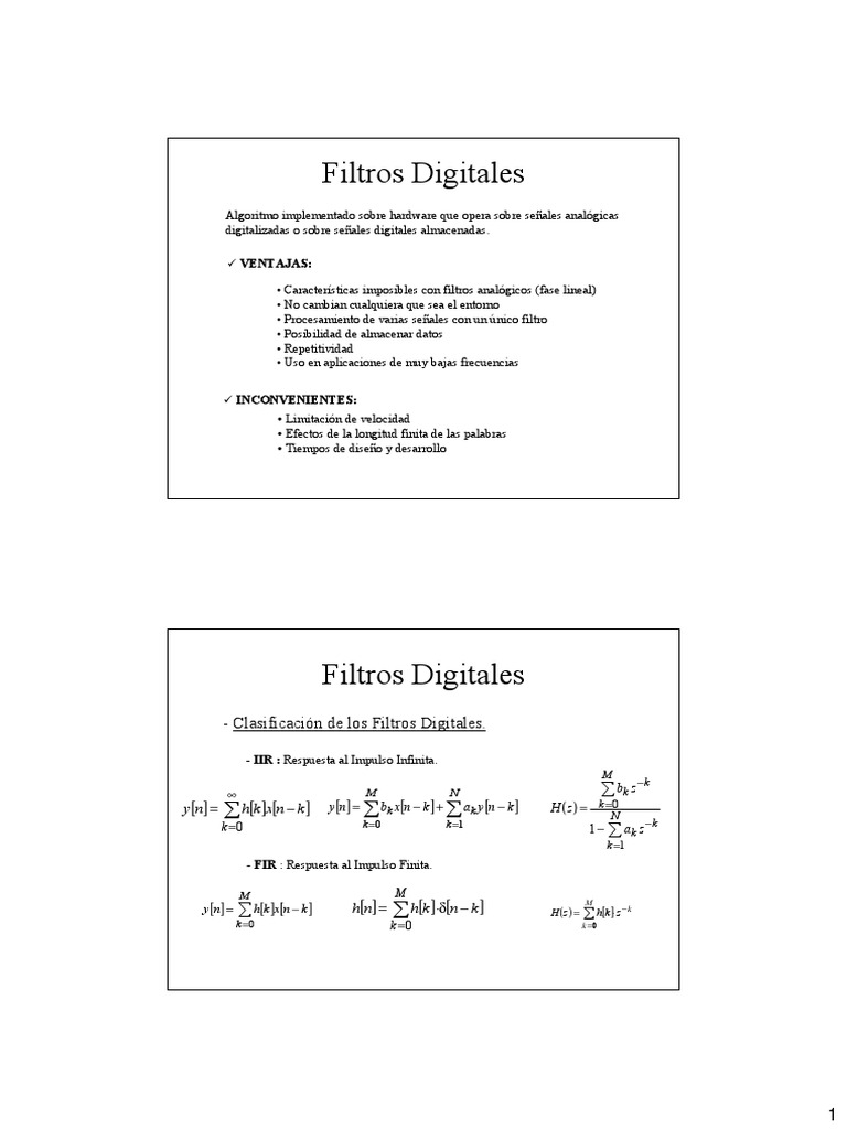 Filtros Digitales | PDF | Filtro electronico | Filtración