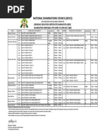 Neco Time Table | PDF