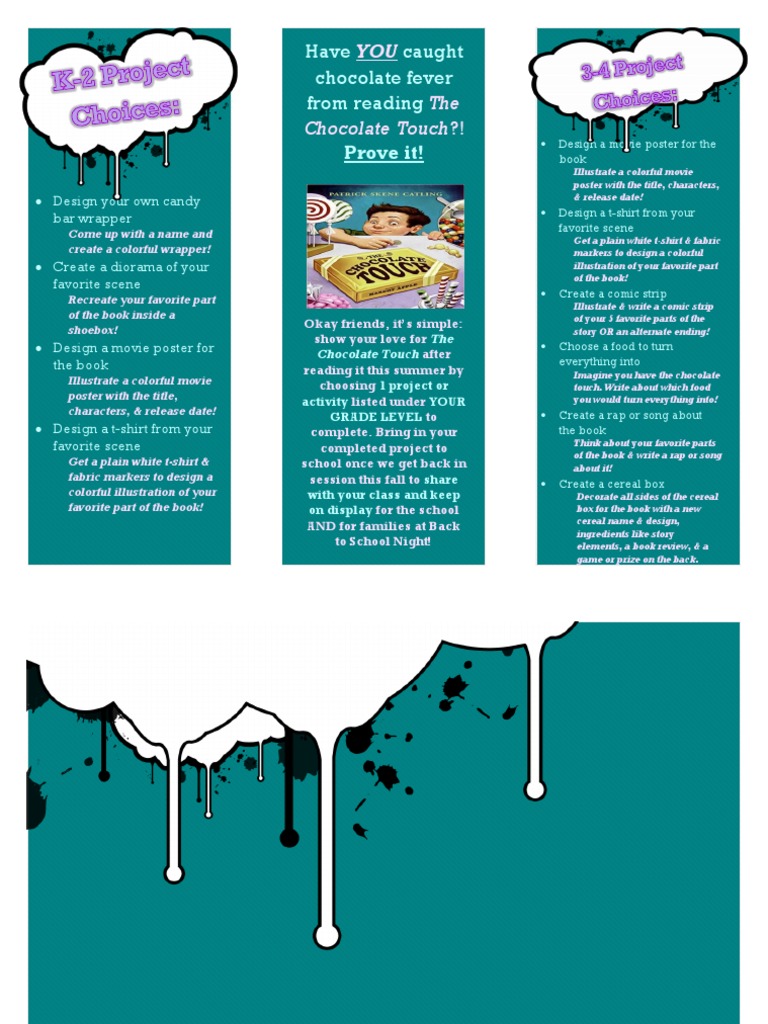 The Chocolate Touch Activities Brochure | PDF