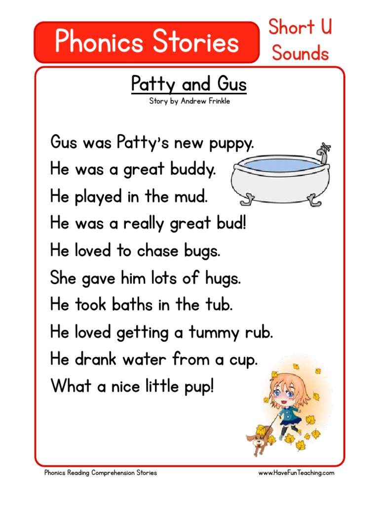 Short U Sounds Phonics Stories | PDF