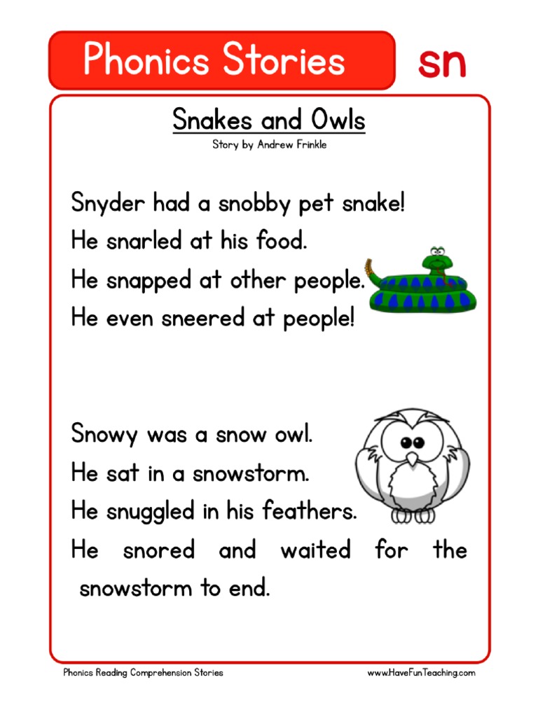 SN-sounds - Phonics Stories | PDF