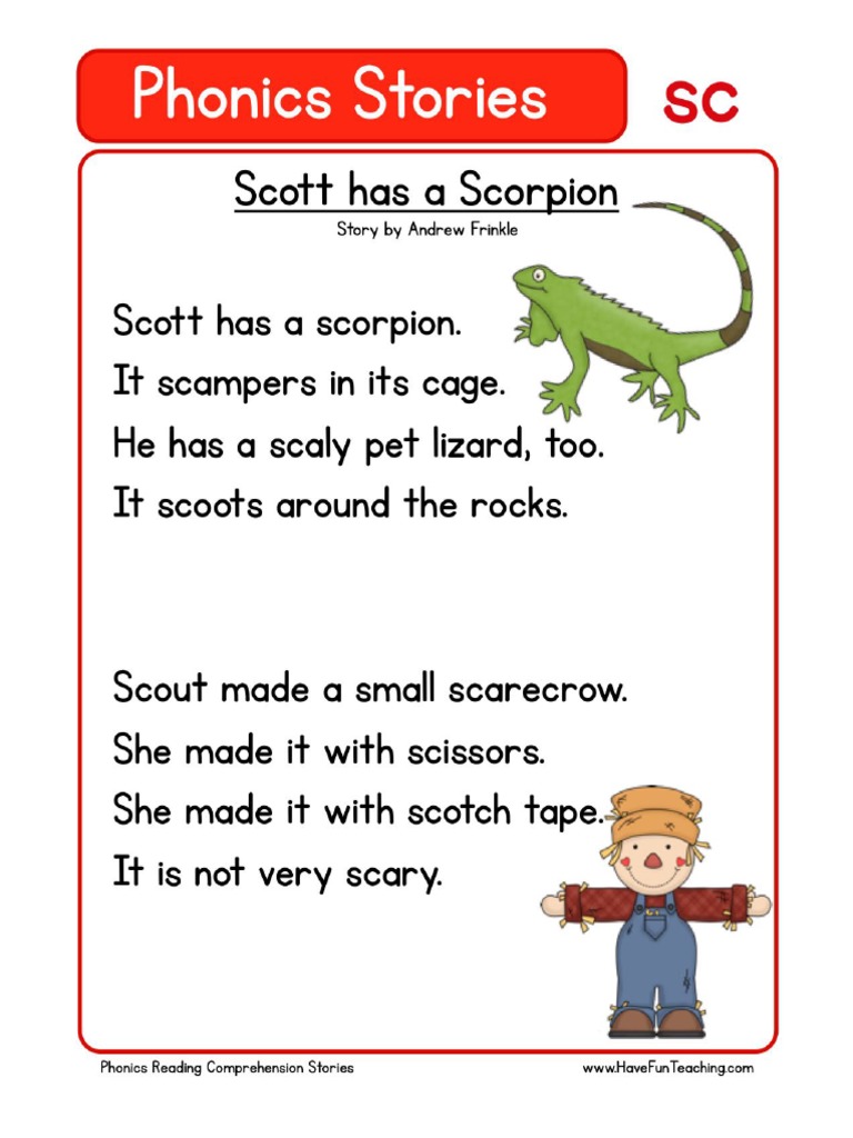 SC-sounds - Phonics Stories PDF | PDF