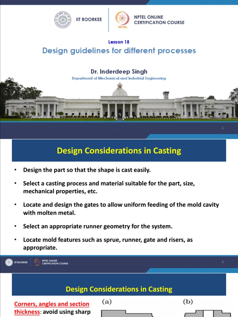 Design Guidelines For Different Processes | PDF | Casting (Metalworking ...