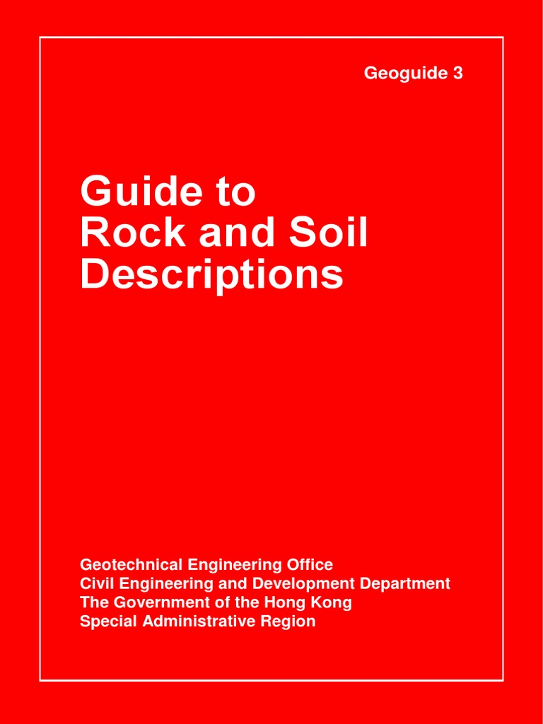 Guide To Rock and Soil Descriptions: Geoguide 3 | PDF | Weathering ...