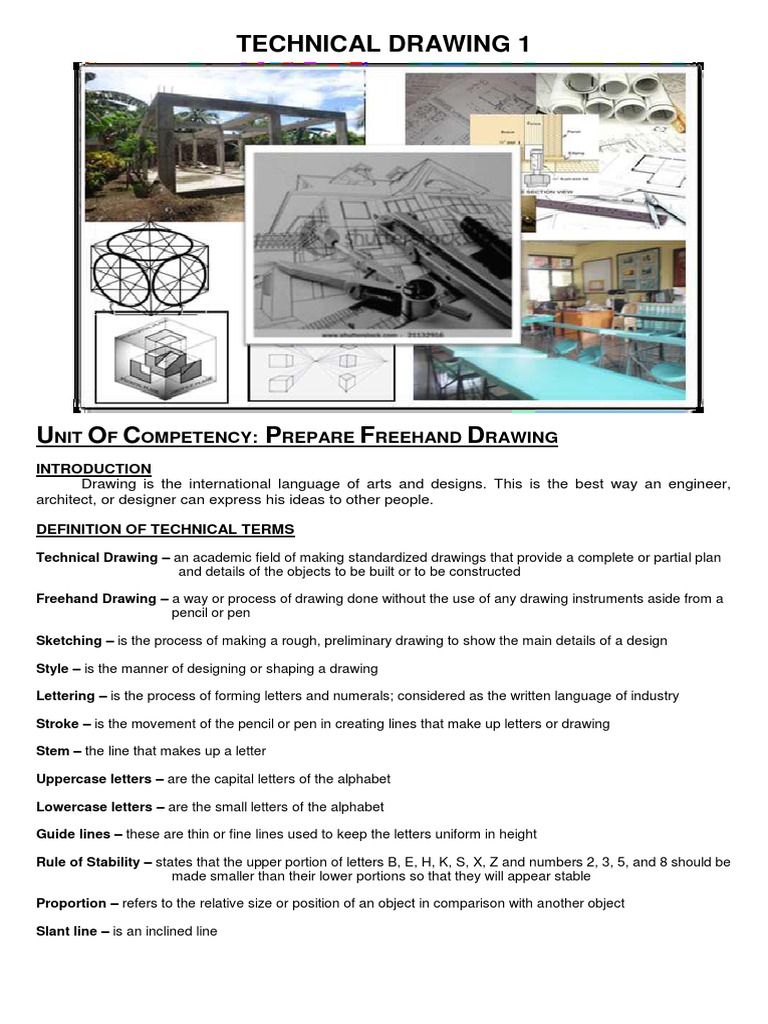 TECHNICAL DRAWING 1 Module Revision 2 | PDF | Perspective (Graphical ...