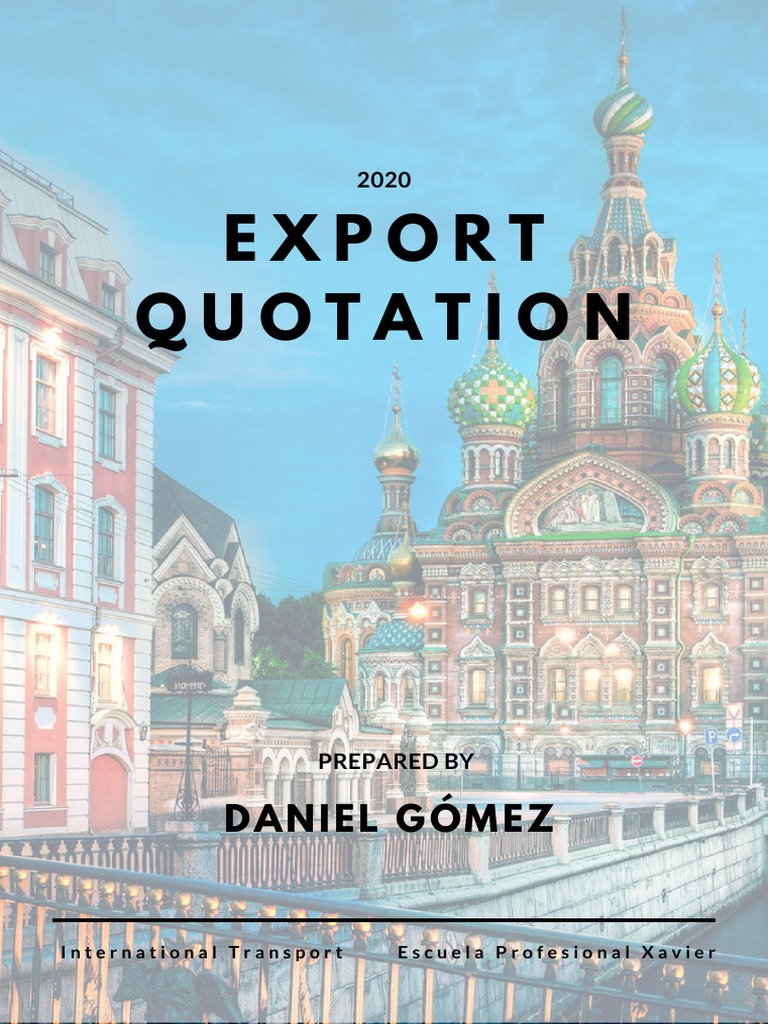 Export Quotation: Daniel Gómez | Download Free PDF | Olive | Airlines