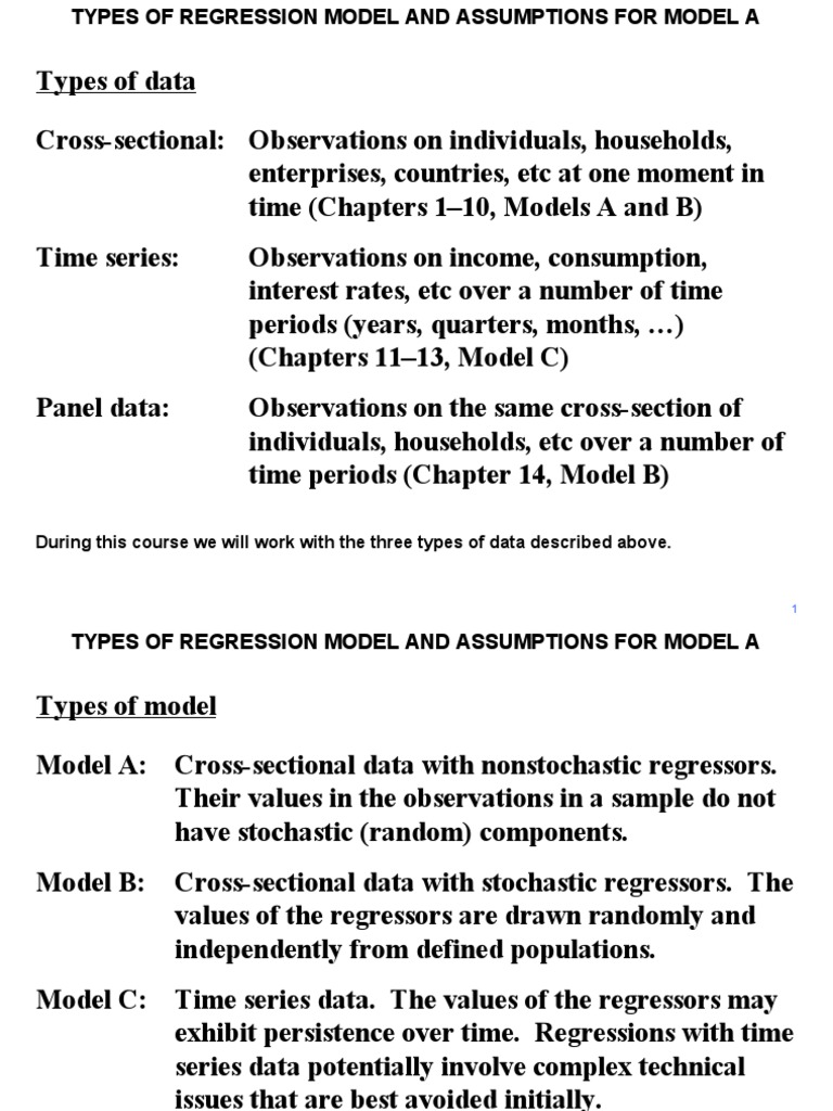 During This Course We Will Work With The Three Types of Data Described ...