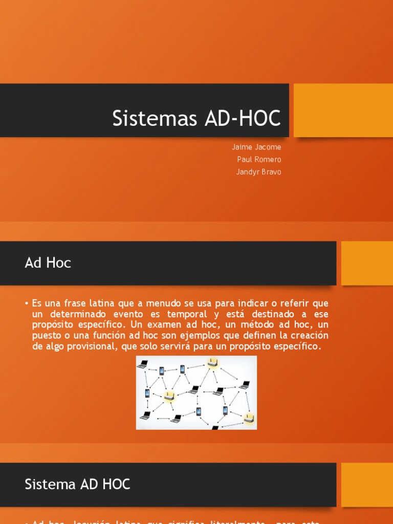 Redes y Sistemas Ad Hoc | PDF | Red inalámbrica ad hoc | Tecnología de ...