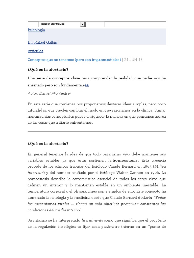 Alostasis | PDF | Homeostasis | Adaptación