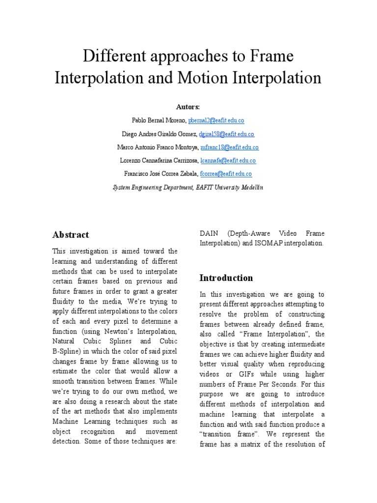 Different Approaches To Frame Interpolation and Motion Interpolation ...