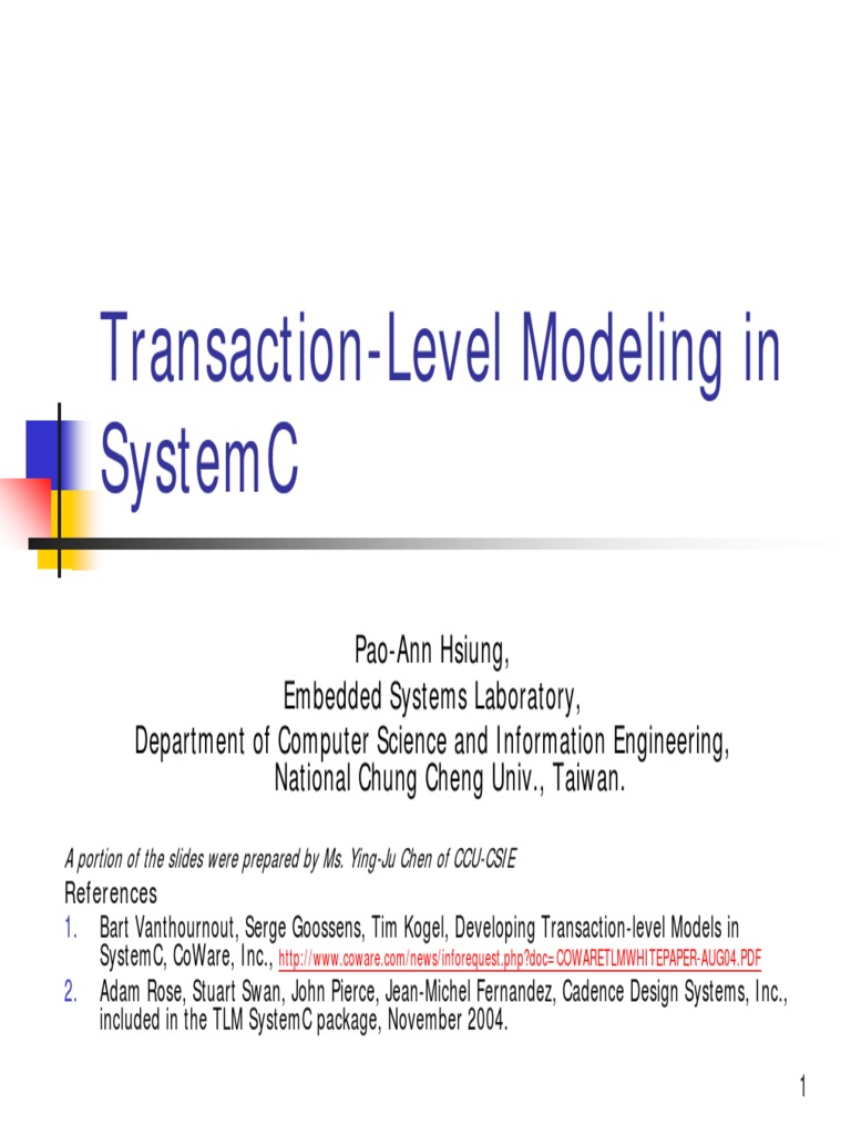 Systemc Tlm Pdf Pdf Application Programming Interface Thread Computing