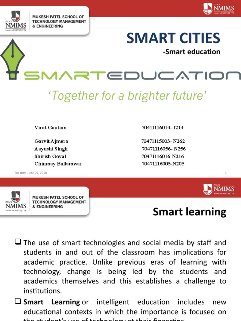 Final Ppt Smart Cities Pdf Educational Technology Competence