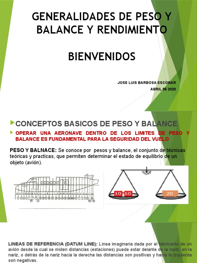 Generalidades de Peso y Balance y Rendimiento 402b | PDF | Avión ...