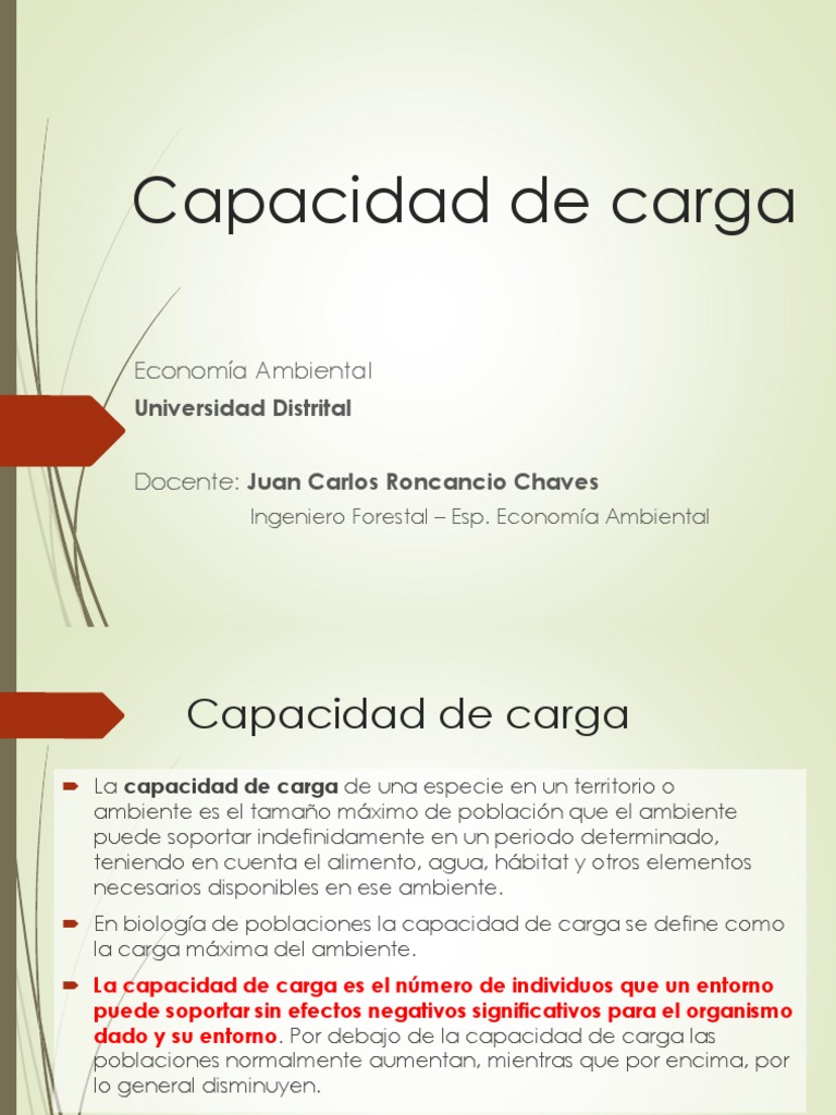 Capacidad de Carga | PDF | Ecología | Ciencias sociales ambientales