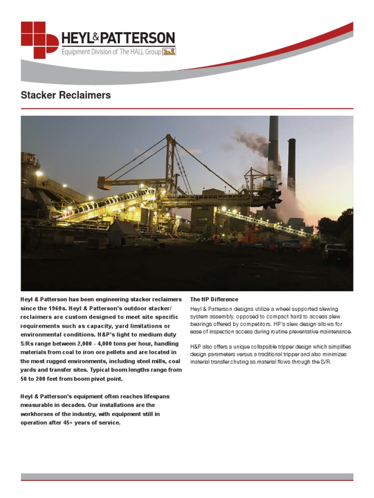 HP Stacker Reclaimer | PDF | Manufactured Goods | Nature