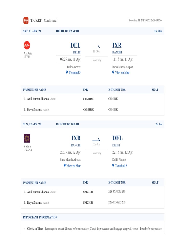 Trips Flight DownloadETicket PDF | PDF | Aviation | Transport