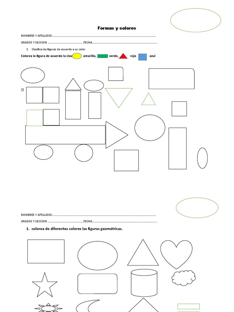 Fichas de Formas y Colores | PDF