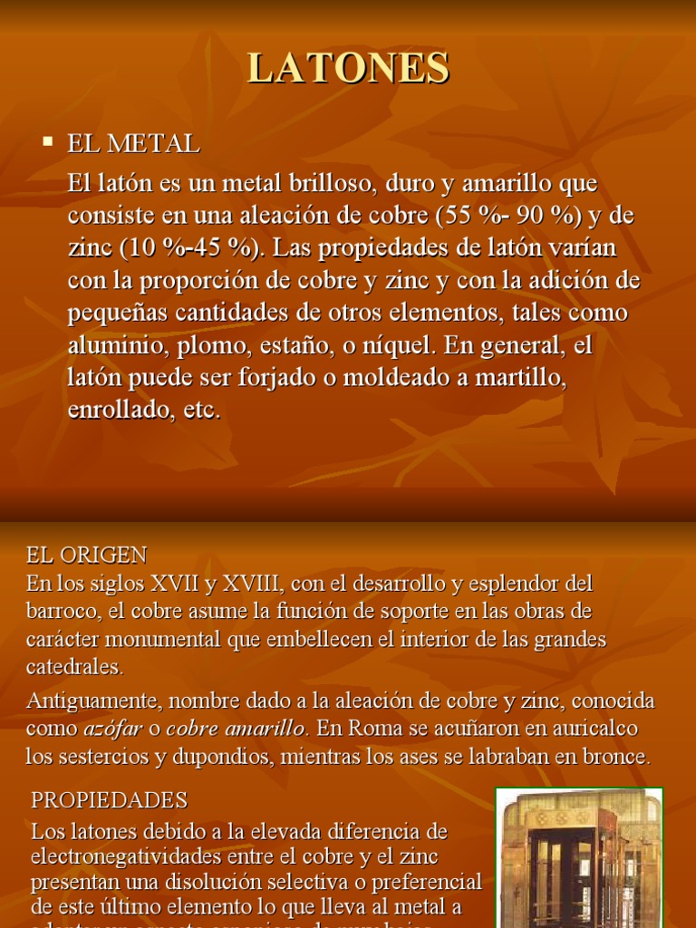 Latones | PDF | Latón | Cobre
