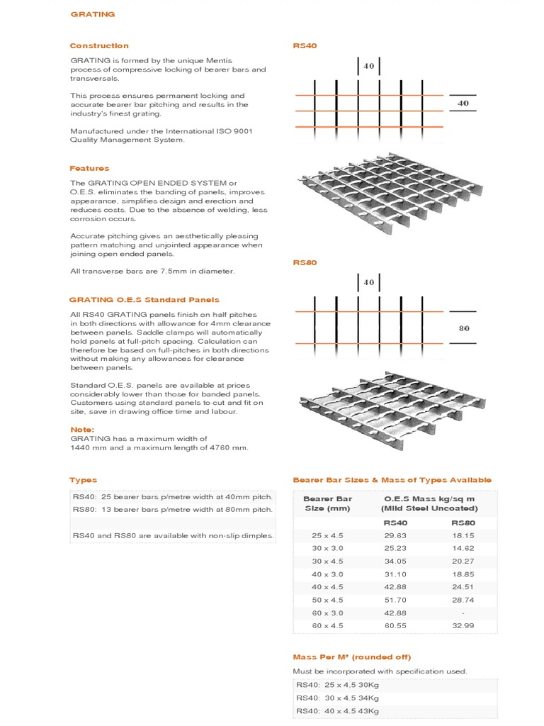 Grating: Navigation: Home Products Rectagrid & Gripweld Rectagrid | PDF ...