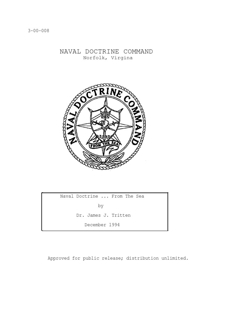 Naval Doctrine ... From The Sea 1994 | PDF | Military Doctrine | Navies