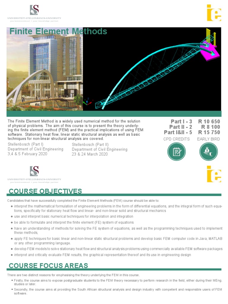 UPDATED FEM Course Brochure | PDF | Finite Element Method | Structural ...