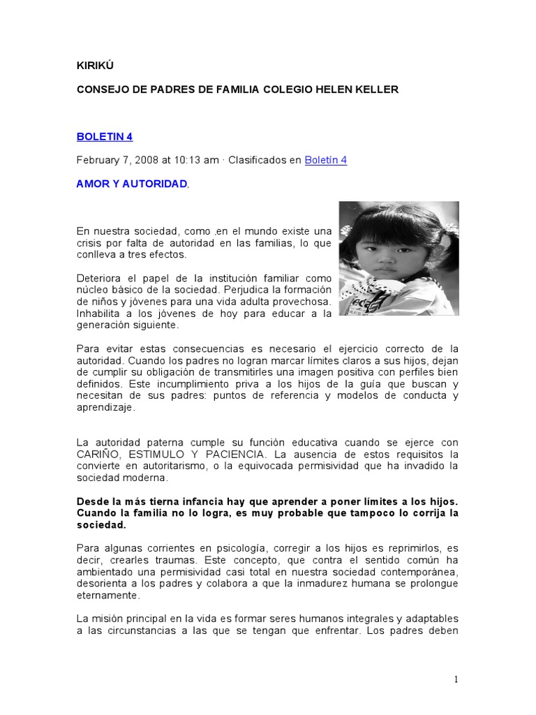 Amor y Autoridad | PDF | Familia | Amor