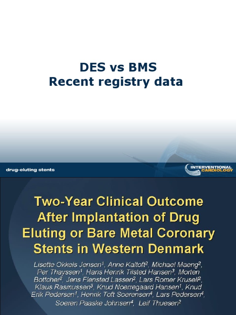 Des Vs Bms Recent Registry Data | PDF | Surgery | Cardiology
