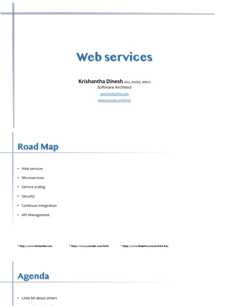 Web Services: Krishantha | PDF | Representational State Transfer | Web Service