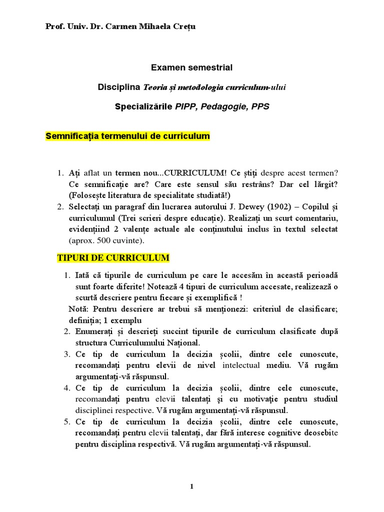 Propuneri - Subiecte - Examen - Final - TMC 2020 | PDF