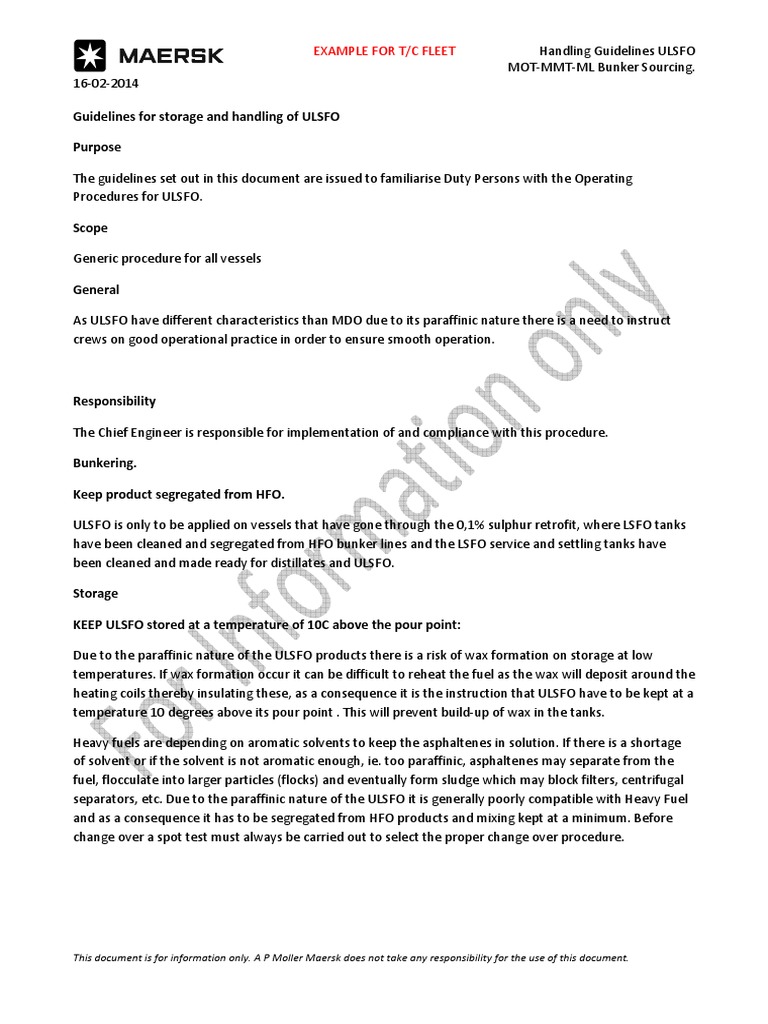 Guidelines for Handling Ultra Low Sulphur Fuel Oil (ULSFO) on Board ...