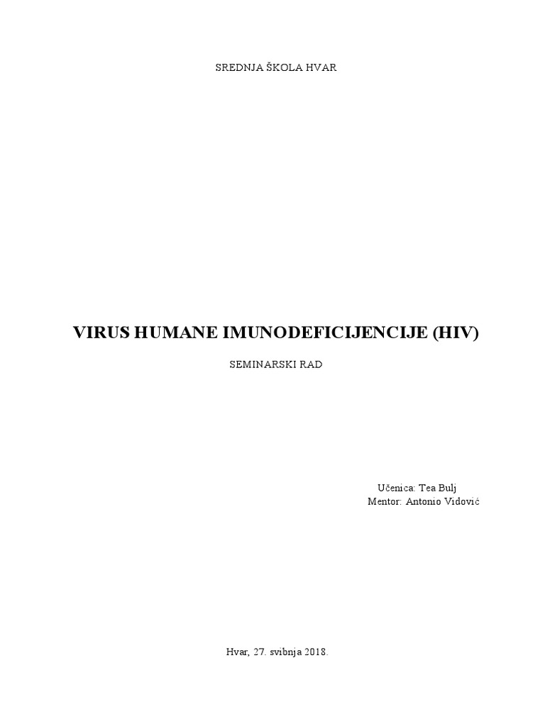 SEMINAR - Primjer Dobrog Seminara | PDF