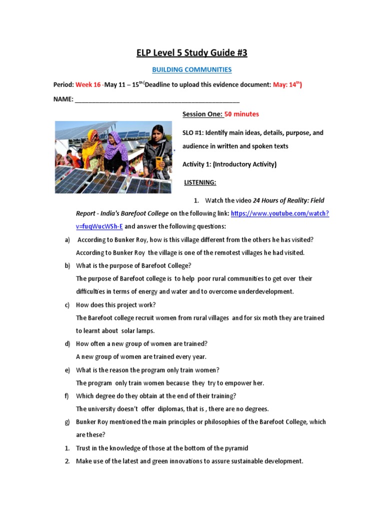 ELP Level 5 Study Guide 3 LEVEL V | PDF