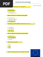 100 General Knowledge Questions and Answers - Interview 2021 | PDF