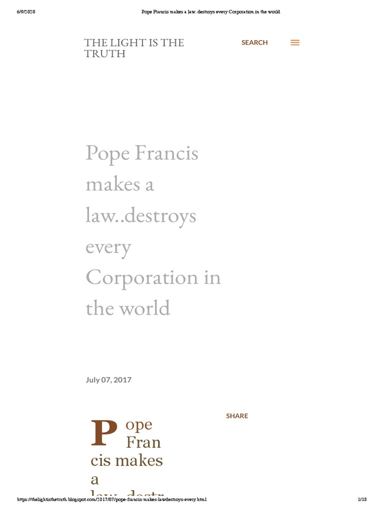 Pope Francis Motu Proprio | PDF | Trust Law | Catholic Church