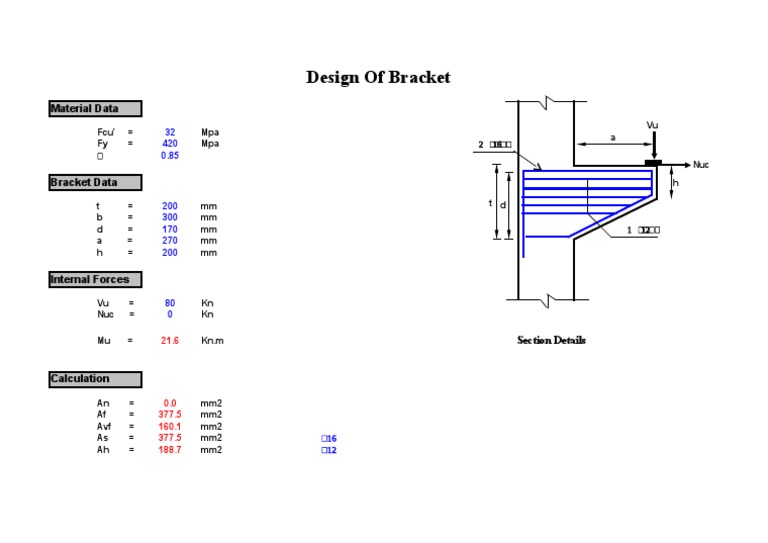 Design of Bracket: Material Data | PDF