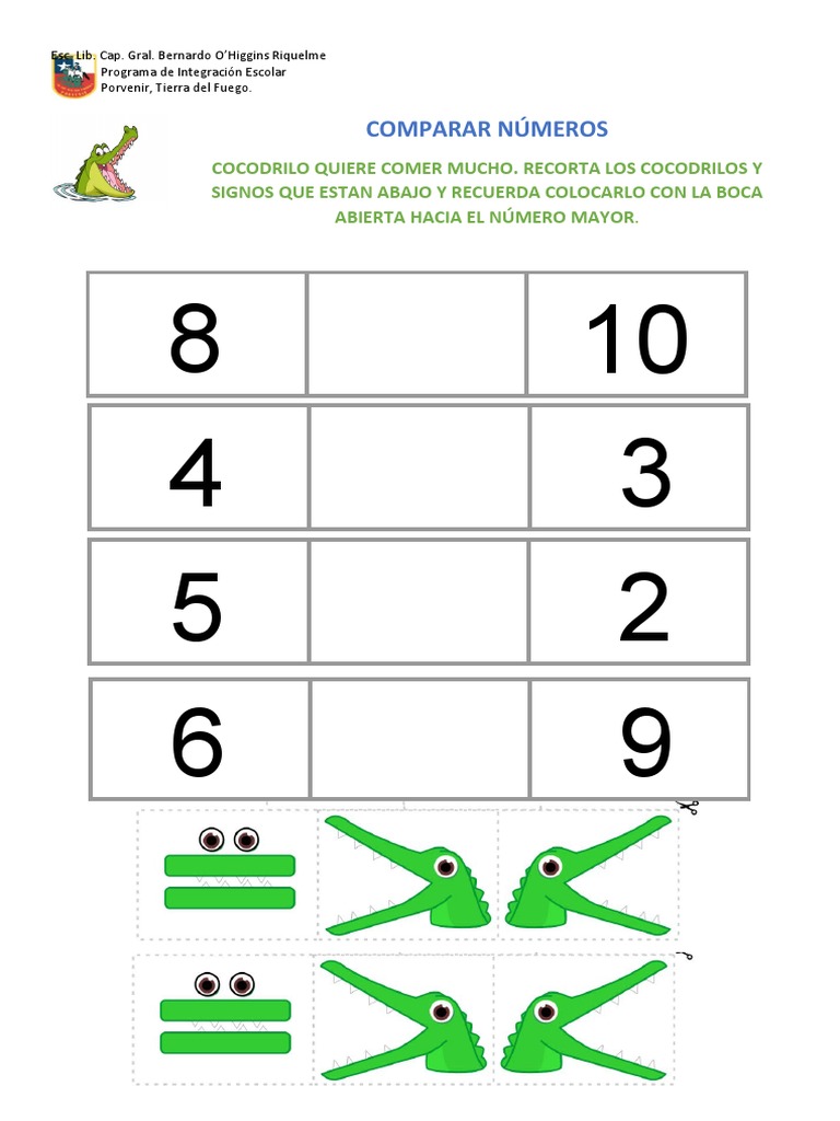 Comparación de Números para Niños | PDF