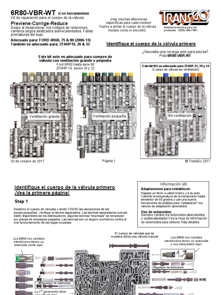 6R80 VBR WT - Spa | PDF | Vehículos | Tecnología de vehículos