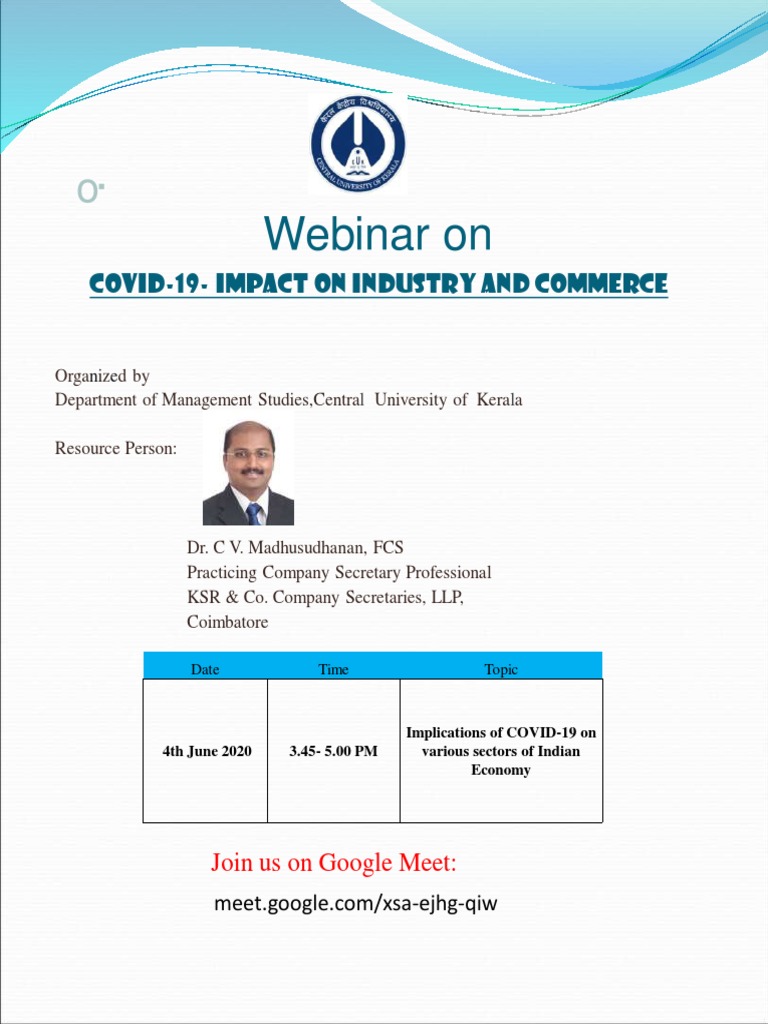 Webinar Impact Of Covid 19 Pdf