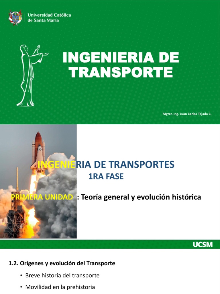 3RA Clase Ing Transporte UCSM - 13.04.2020 PDF | Descargar gratis PDF | Transporte | Evolución