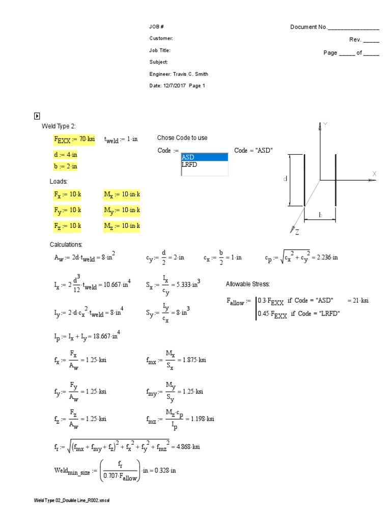 Weld Design Calculations and Analysis | PDF | Nature