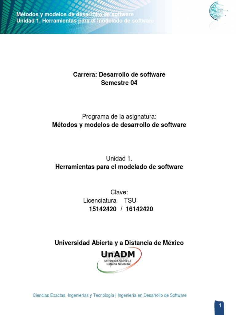Unidad 1. Herramientas para El Modelado de Software | PDF | Lenguaje de ...