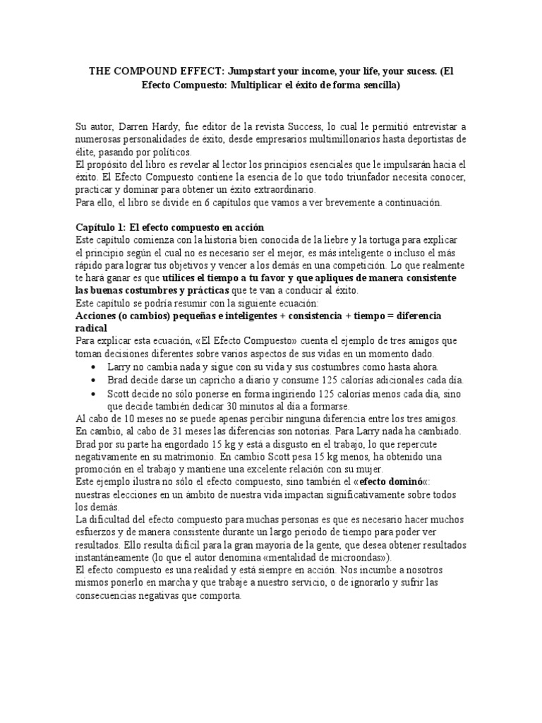 The Compound Effect | PDF | Suerte | Vida