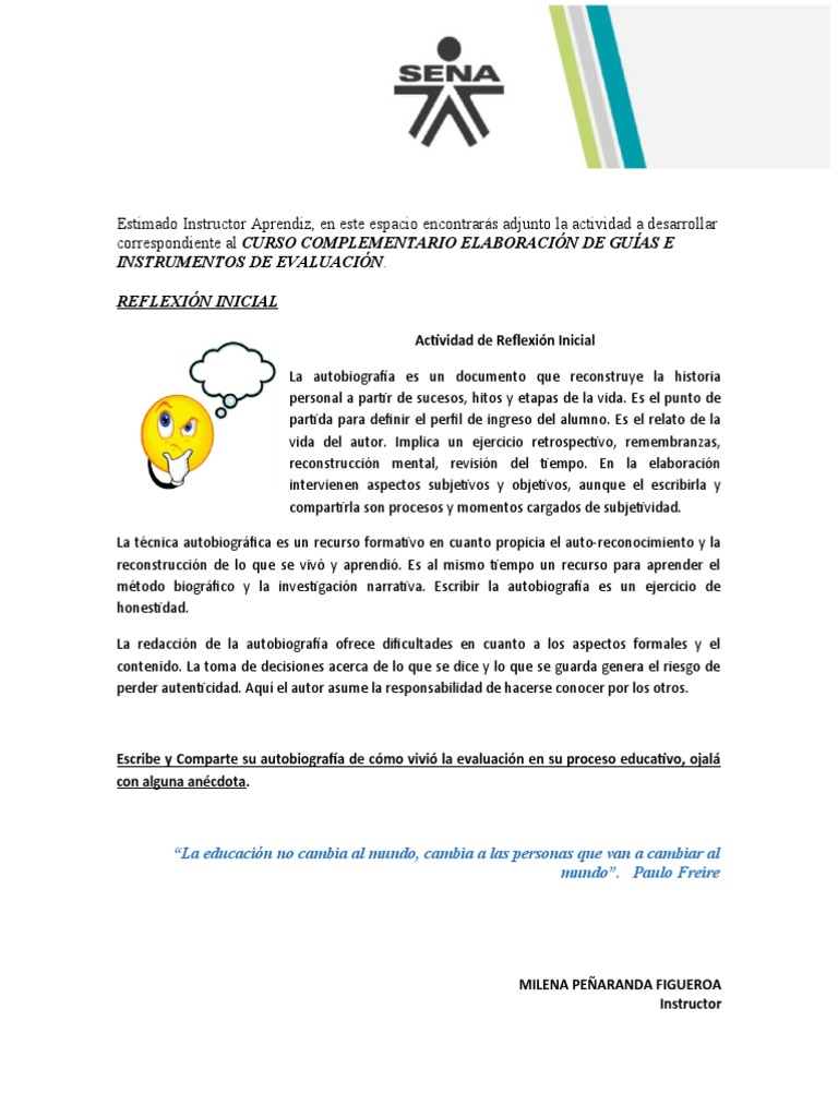 Actividad de Reflexión Inicial | PDF