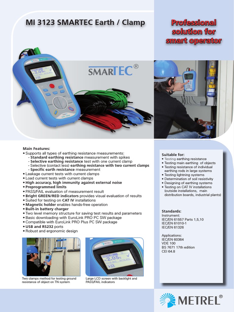 MI 3123 SMARTEC Earth / Clamp: Professional Solution For Smart Operator ...