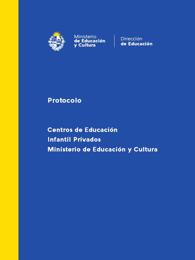 Protocolo Centros Educativos Infantiles Privados MEC | PDF | Teoría de apego | Adultos