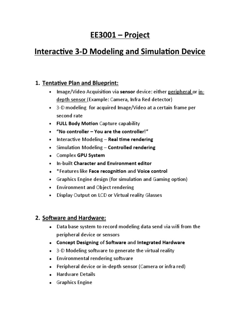 3D Motion Capture Device Project Overview | PDF | Computer Engineering ...