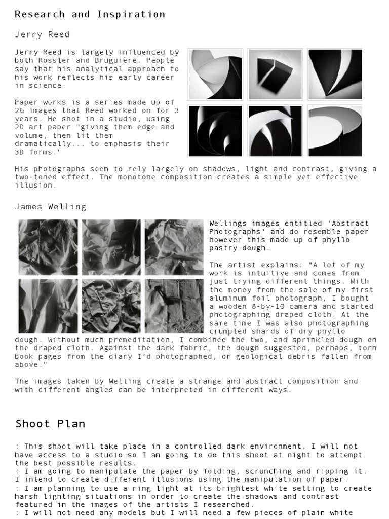 Paper Mini Projects | PDF | Shadow | Macro Photography