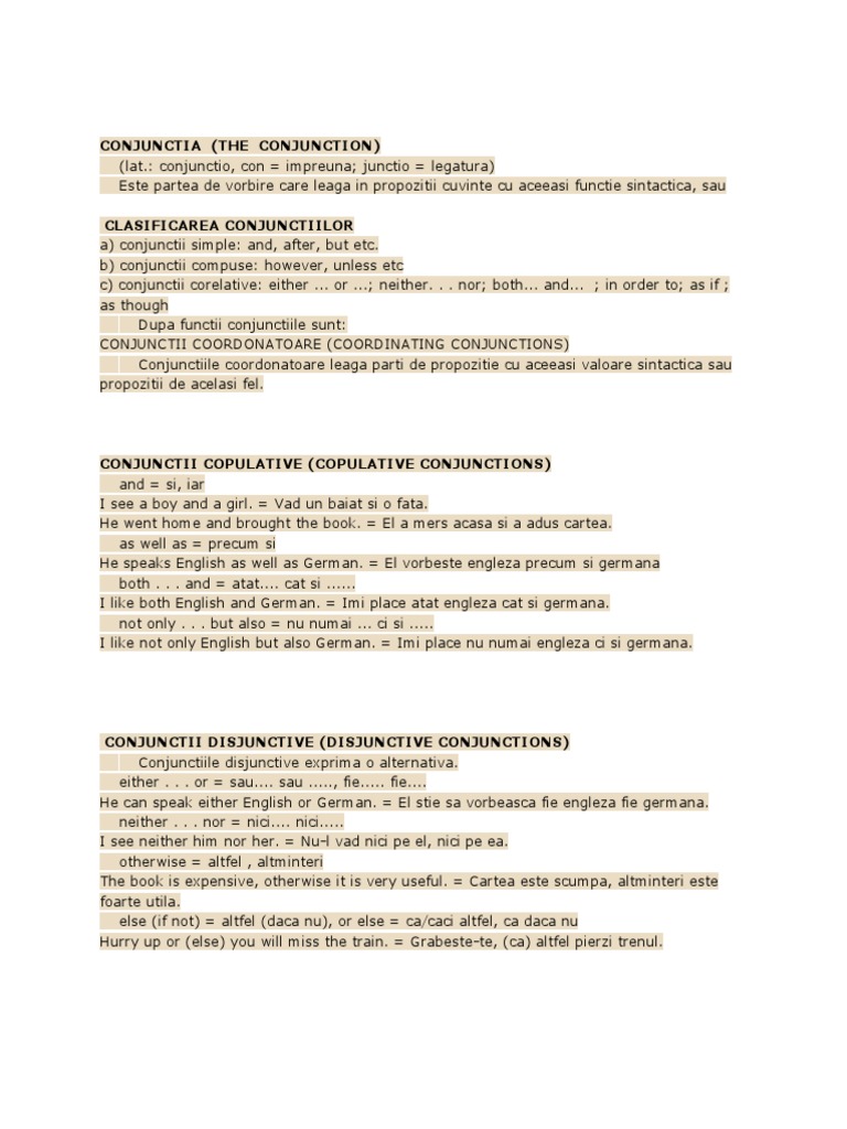 Conjunctii | PDF